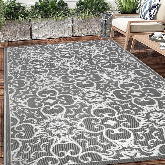 Weerbestendig outdoor tapijt - 180 x 270 cm - kunststof - lichtgewicht ...