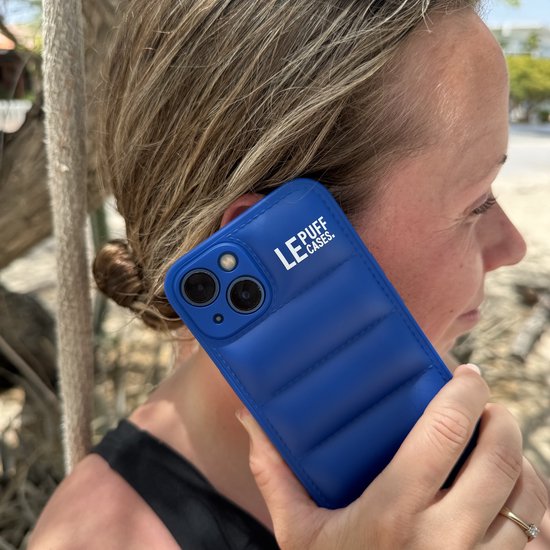 Le Puff Cases – Puffer Case Hoesje in Blauw – Phone Case - Hoesje ...