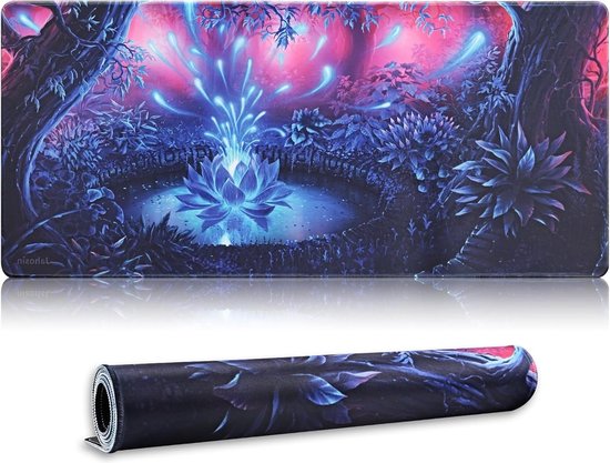 Verlengde gaming muismat - XXL formaat - Gestikte randen - 2 mm ...