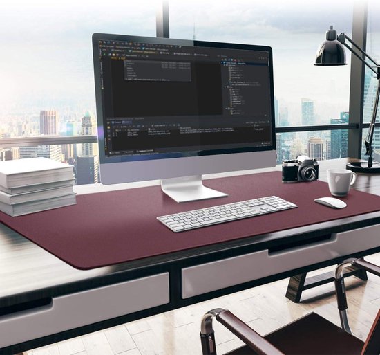 115x50cm PU-leer Muismat voor Gaming en Kantoor Thuis - Bourgondië | bol