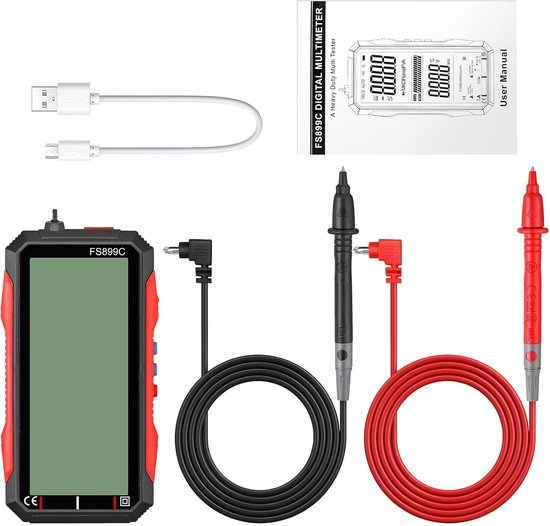 Digitale Multimeter - 6000 tellen USB LCD-display - Capaciteit Weerstand Frequentie -... | bol