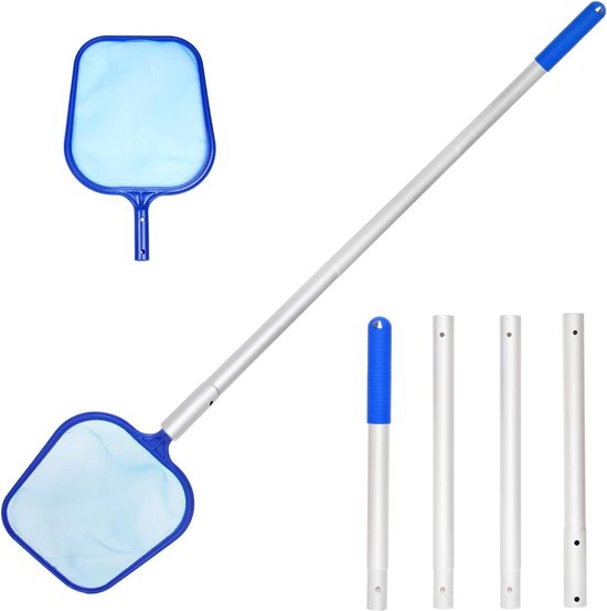 Pool Skimmer Net Heavy Duty Scoop Leaf Rake with Aluminum Rod Fine Mesh ...