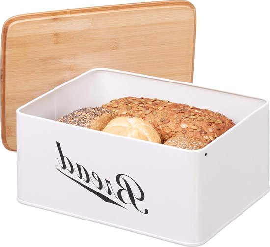 Bamboe brooddoos organizer met retro design - opbergdoos met bamboe ...