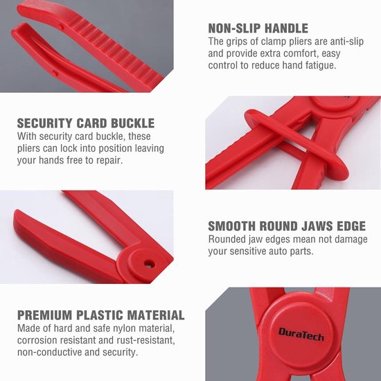 Hose Clamp Pliers Set 6 Pieces - Plastic Line Clamp Pliers for Flexible ...