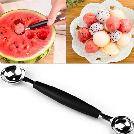 Roestvrij staal meloen ballers - dubbelzijdige fruit meloen schep ...