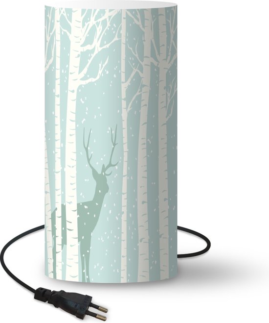 Lampe illustrations minimalistes bleu - Illustration minimaliste cerf ...