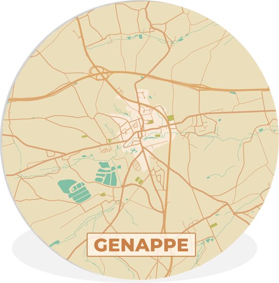 Wall Circle - Wall Circle Indoor - Map - City Map - Retro - Map ...