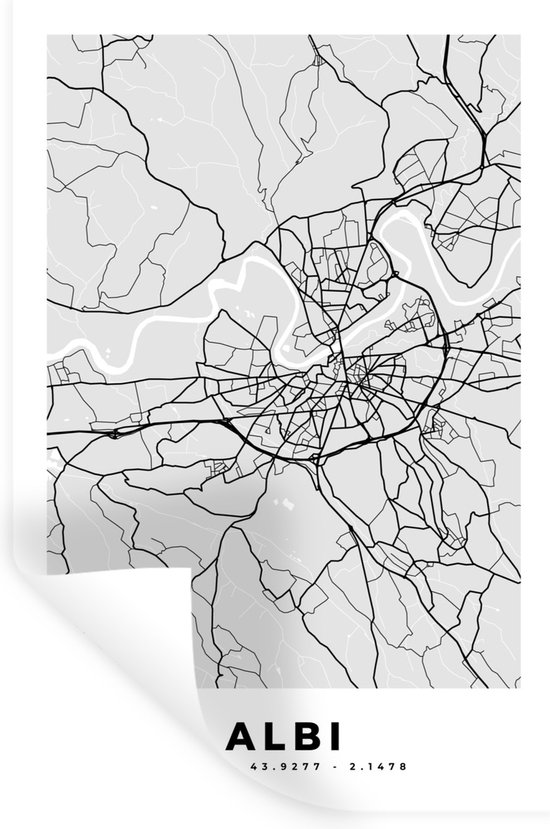 Stickers muraux - France - Albi - Plan de ville - Plan - Carte - 60x90 ...