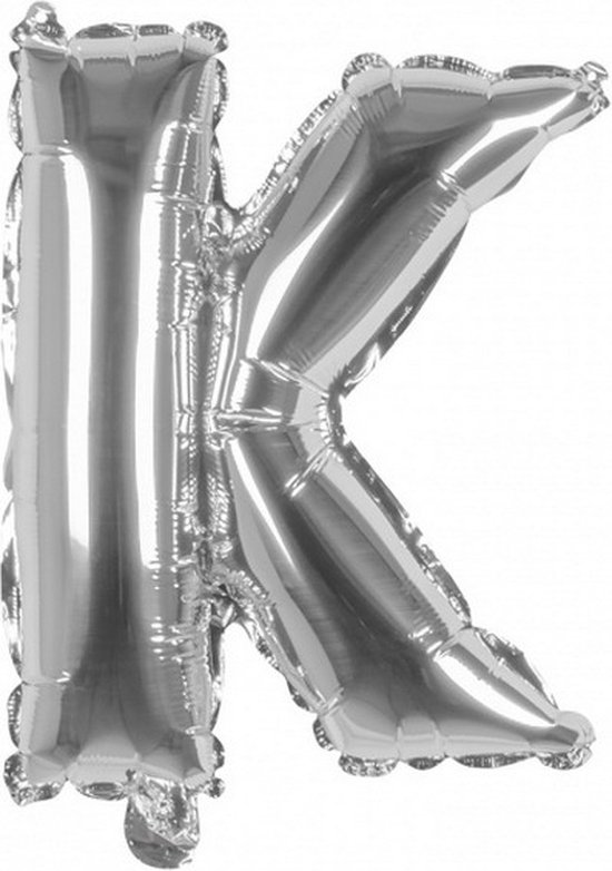 ballon letter K zilver 36 cm | bol.com