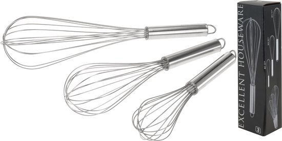 Relaxwonen - Gardeset - Keukengerei - Garde - 3-delig - 3 Maten - Koken ...