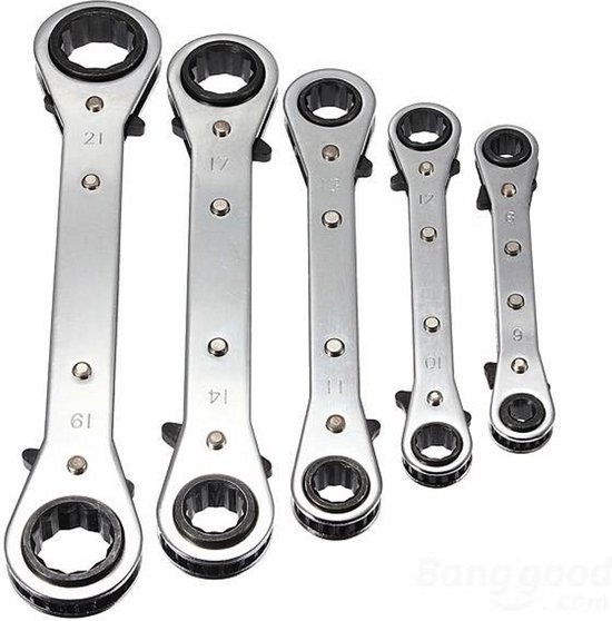 Topgear Ring Ratelsleutel 6 t/m 21 mm Metrisch - 5 delig | bol