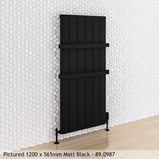 Eastbrook - Withington Aluminium Radiator Mat Zwart 120x28cm | bol.com