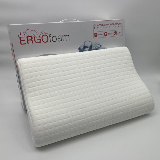 Ergo Foam hoofdkussen - Contour - Ergonomisch - Orthopedisch - Visco Traagschuim | bol.com