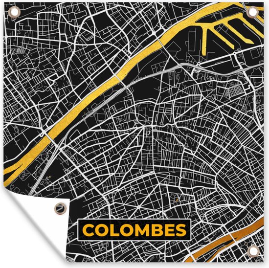 Tuinposters Kaart – Stadskaart – Colombes - Plattegrond – Frankrijk ...