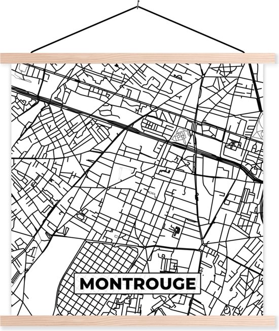 Posterhanger incl. Poster - Schoolplaat - Montrouge - Plattegrond ...