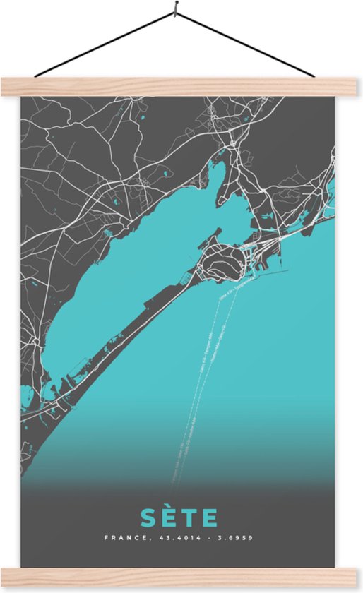 Affiche scolaire - Sète - Plan de ville - Plan d'étage - Carte - France ...