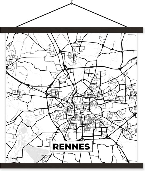 Posterhanger incl. Poster 90x90 cm - Schoolplaat - Kaart - Stadskaart ...