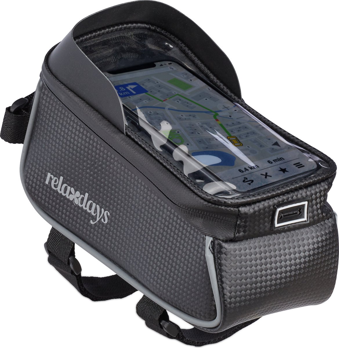 Relaxdays frametas fiets telefoonhouder - waterdichte fietsframetas ...