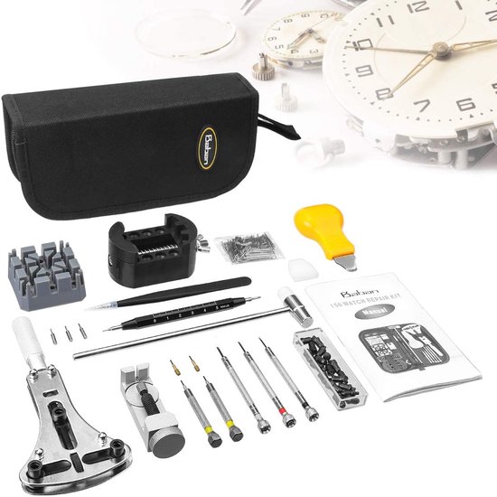 Horlogebandjesset 156-delig professionele reparatieset met instelbare ...