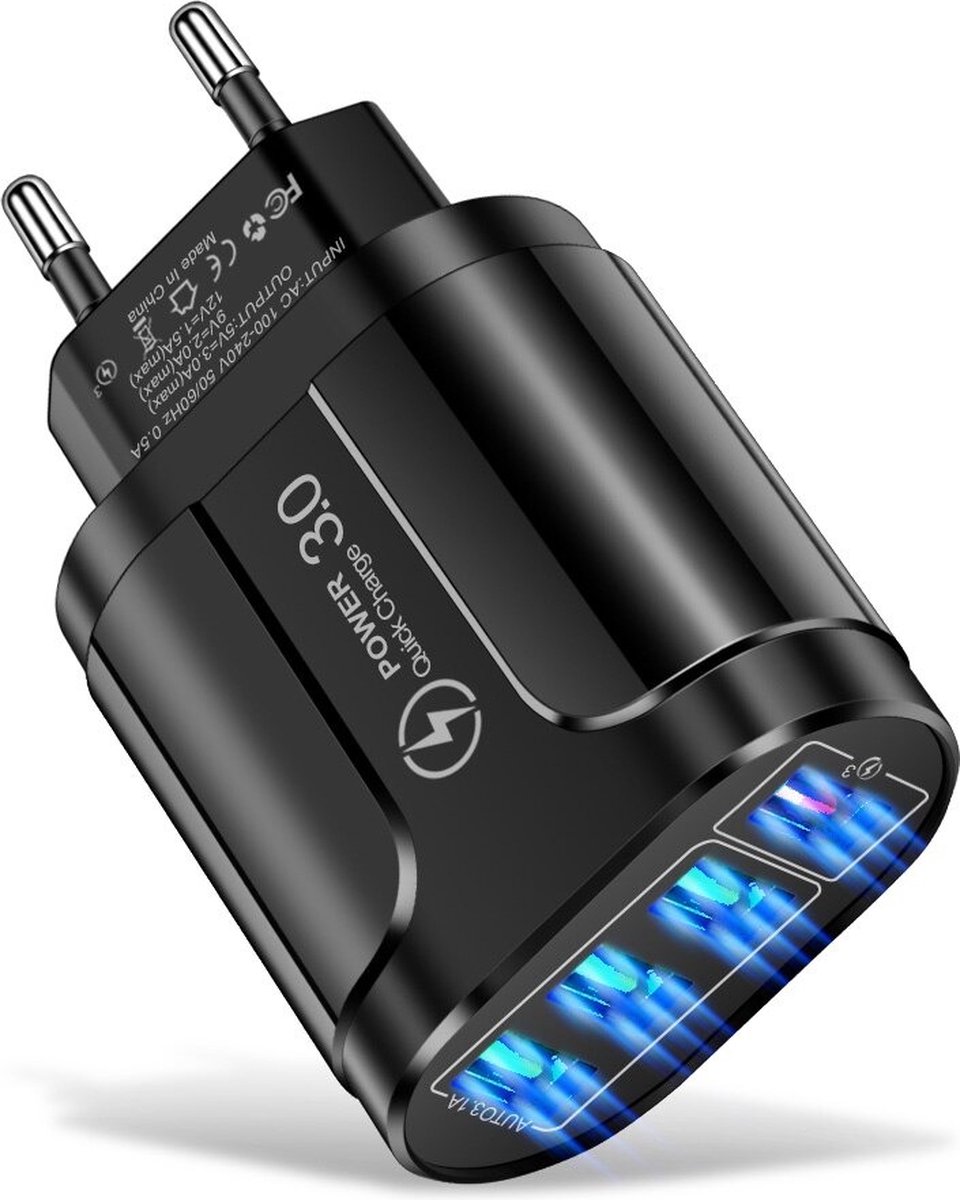 Usb Oplader - Usb Stekker - Snel Lader - 3.0 3A Usb Lader - Telefoon ...