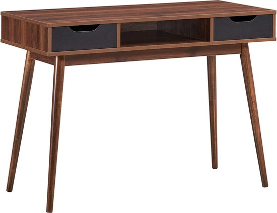 schrijfcomputerbureau, moderne laptoptafel met massief houten poten, 2 ...