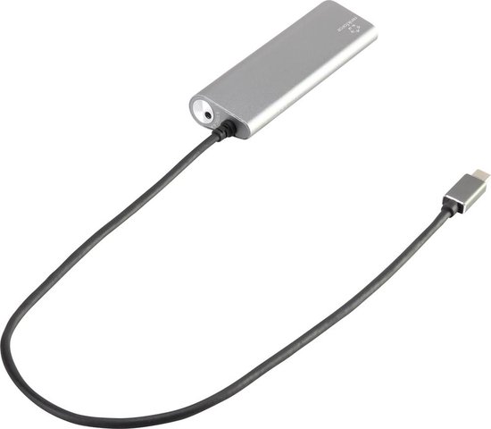 Renkforce 4 poorten USB 3.2 Gen 1-hub Met aluminium behuizing Zilver ...