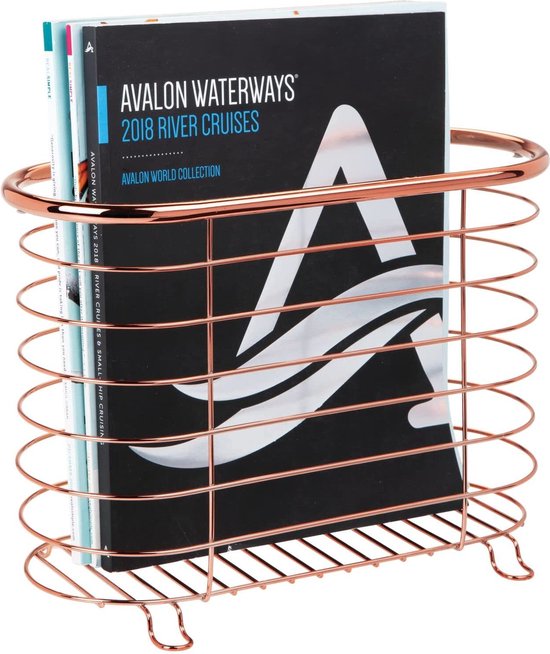 Vrijstaande krantenhouder voor de badkamer, mooie metalen ...