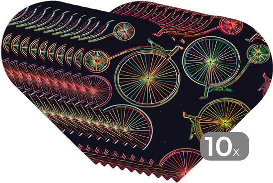 Onderleggers - Placemats - Placemats hartje - Puber - Fiets - Patronen ...