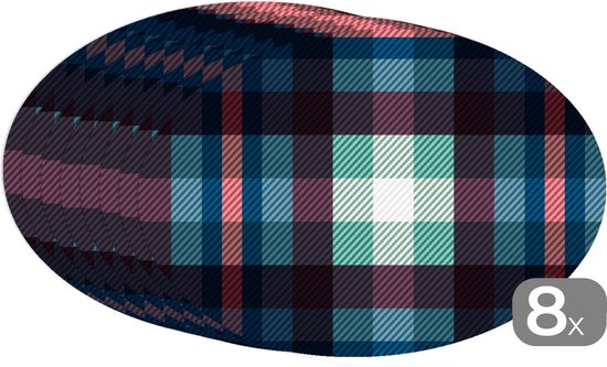Placemats ovaal - Onderleggers - Ovale placemats - Tartan - Patronen ...