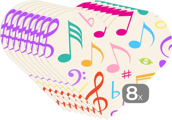 Onderleggers - Placemats - Placemats hartje - Muziek - Patronen ...