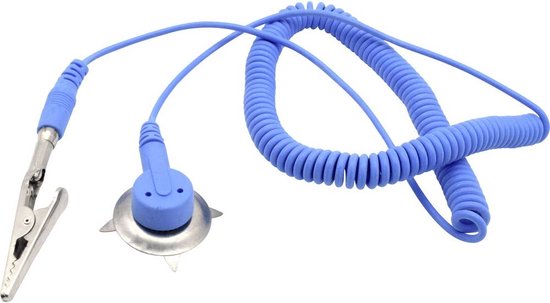 Quadrios ESD-aardingskabel 1.80 m Klem, Drukknop 10 mm, Stekker ...