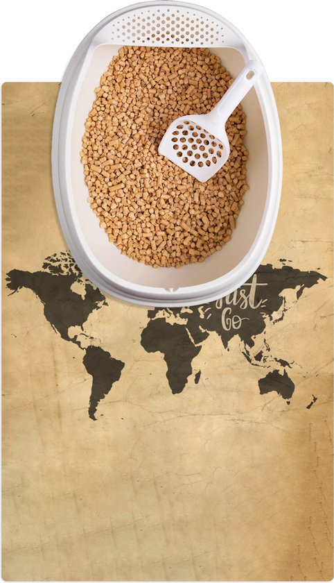 XXL Kattenbakmat - Placemat kat - Kattenbak mat - Wereldkaart - Quote ... XXL Kattenbakmat - Placemat kat - Kattenbak mat - Wereldkaart - Quote ...