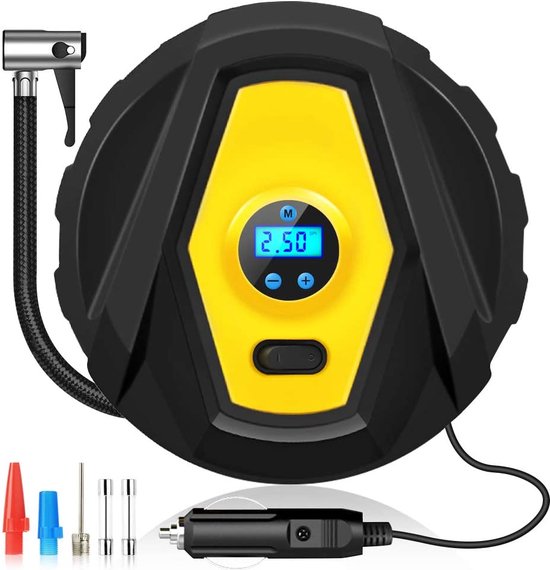 Blinken Auto-luchtpomp, 12V-luchtcompressor Bandenpomp Compressor ...