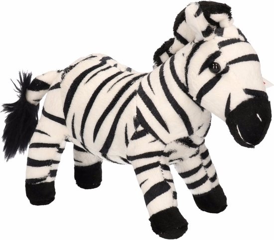 Pluche zebra knuffel 18 cm - Zebra speelgoed dieren | bol