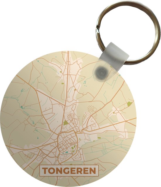 Sleutelhanger - Retro - Tongeren - Kaart - Plattegrond - Stadskaart ...