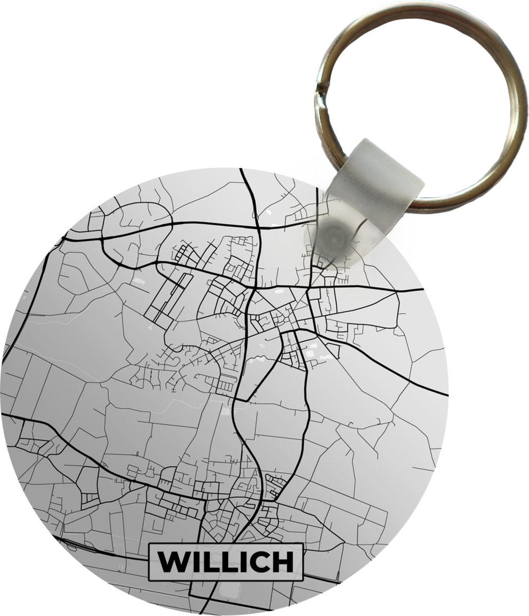 Sleutelhanger - Plattegrond - Duitsland - Willich - Kaart - Stadskaart ...