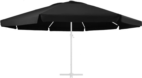 VDXL Vervangingsdoek voor parasol 600 cm zwart | bol.com