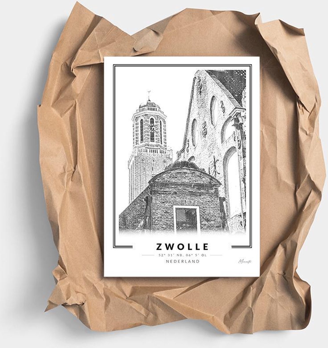Poster Peperbus Zwolle A3 - 30 x 42 cm (Exclusief Lijst) Peperbus ...