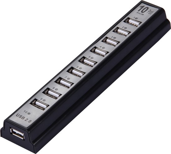 10 port USB 2.0 Hi Speed Multi Hub Expansion met Power Adapter voor PC ...