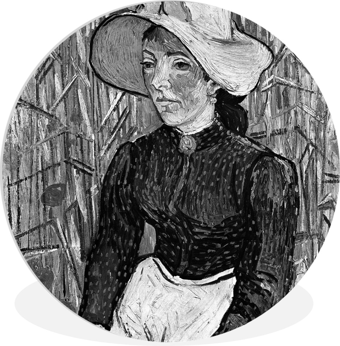 Paysanne au chapeau de paille jaune - Peinture de Vincent van Gogh Assiette en... | bol.com