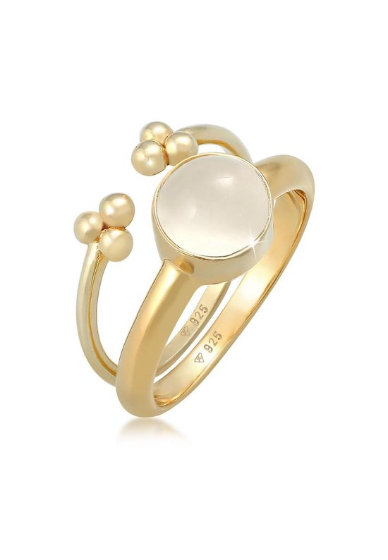 Elli PREMIUM Dames Ring Dames Duo Klassiek Elegant Trend Minimal met ...