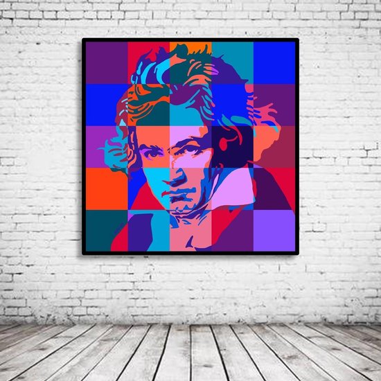 Ludwig Van Beethoven Pop Art Canvas - 70 x 70 cm - Canvasprint - Op ...