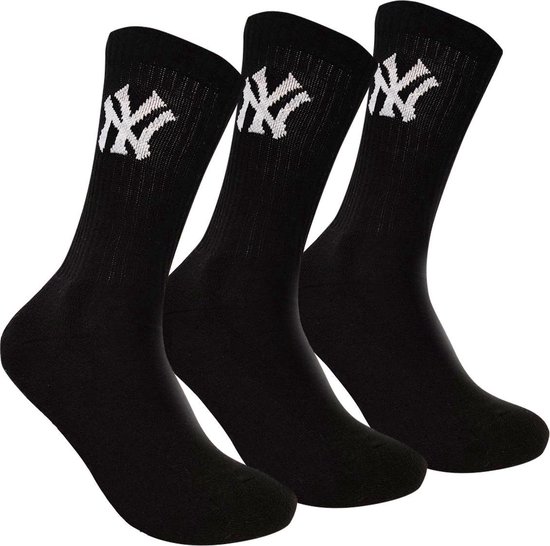 New York Yankees - 3-Pack Crew Socks - Zwarte Crew Sokken - 31 - 34 ...