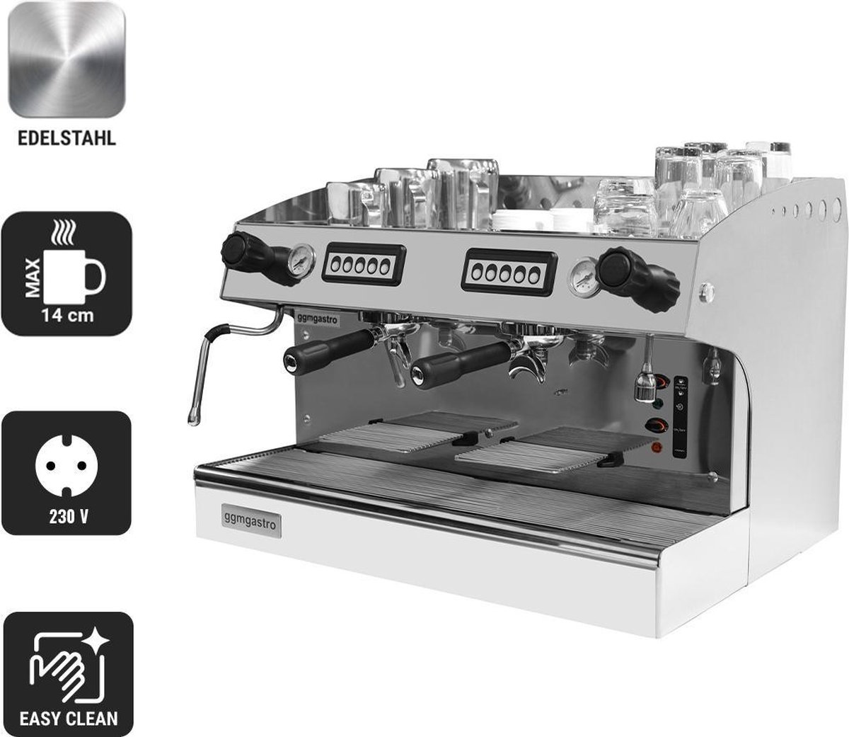 Zeefhouder / espressomachine - 2 groepen | GGM Gastro | bol