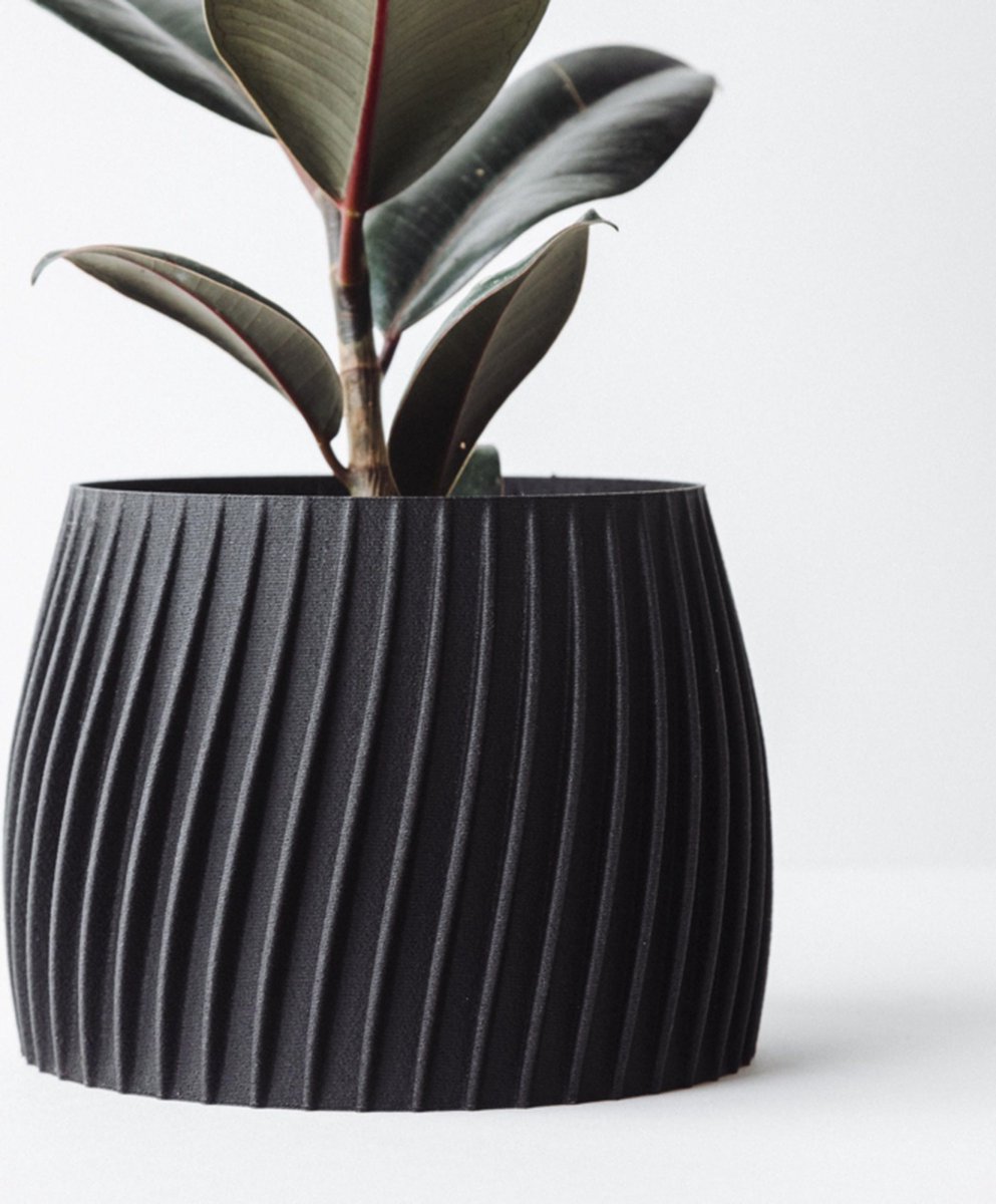 COPO Design | Bloempot Trovex L | Gerecycled hout | Zwart | 11cm | bol.com