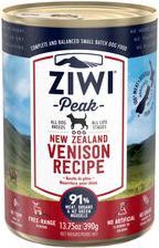 ZIWI Peak Hondenvoer - Hert - Blik - 390 g | bol