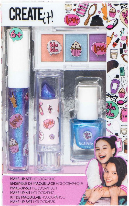 Create It! Make-up Set Holographic Meisjes 4-delig | bol