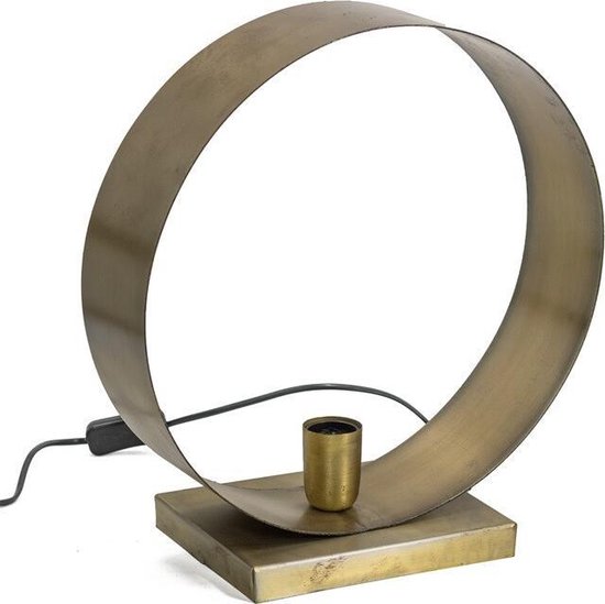 Bureaulamp metaal cirkel goud | bol