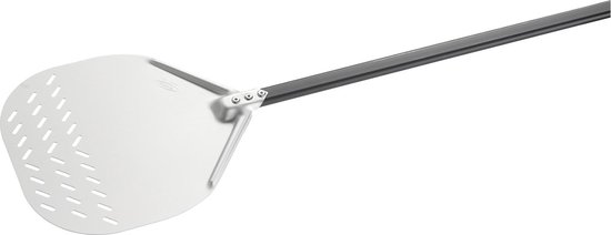 GI.METAL Pala para pizza - 36 x 36 cm - geperforeerd - handvat: 120 cm ...