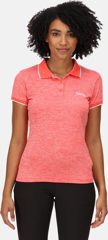 Het Regatta Remex II T-shirt met korte mouwen - dames - sneldrogend - polohals - Oranje | bol